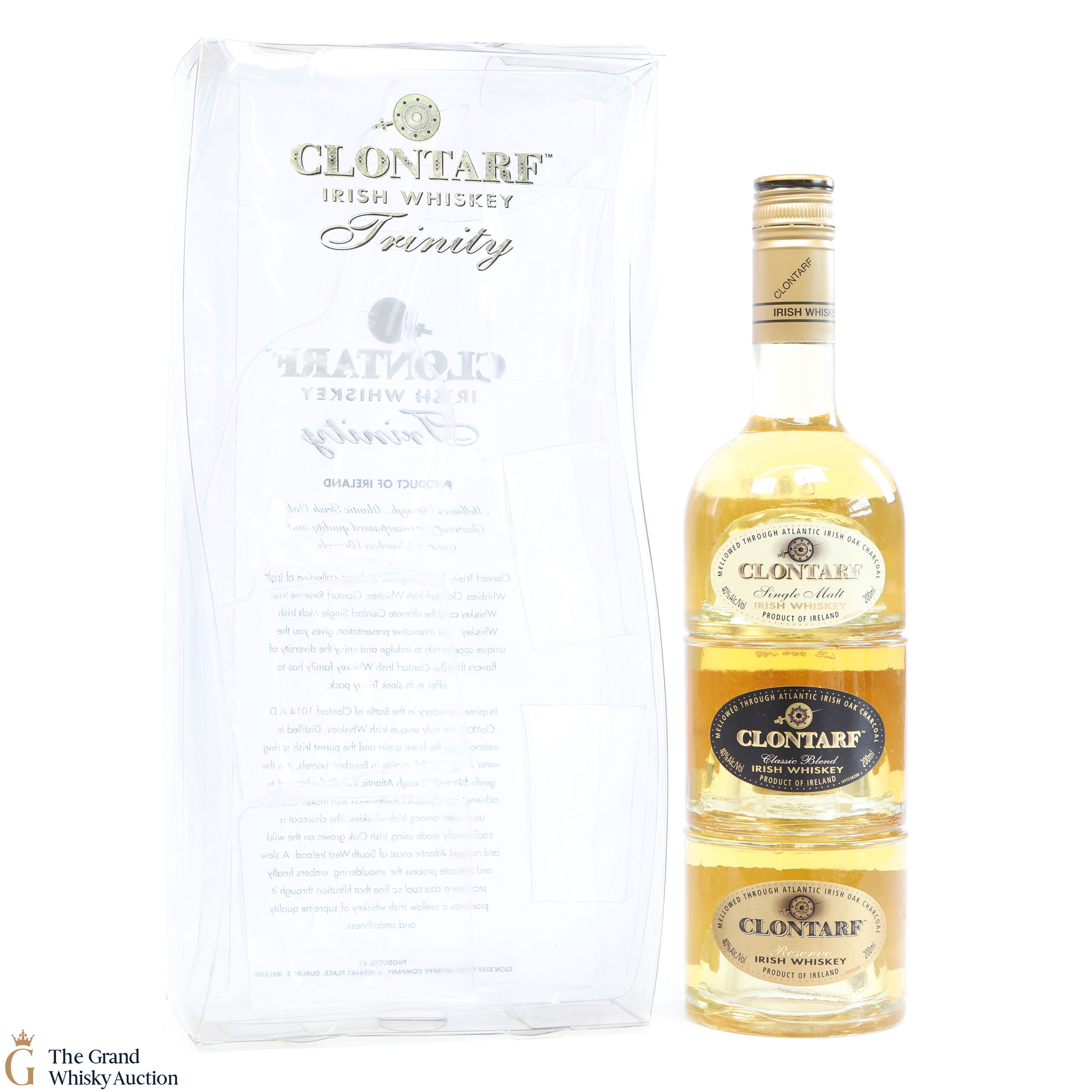 Clontarf - Trinity - Irish Whiskey (3 x 20cl) & Glasses Auction | The ...