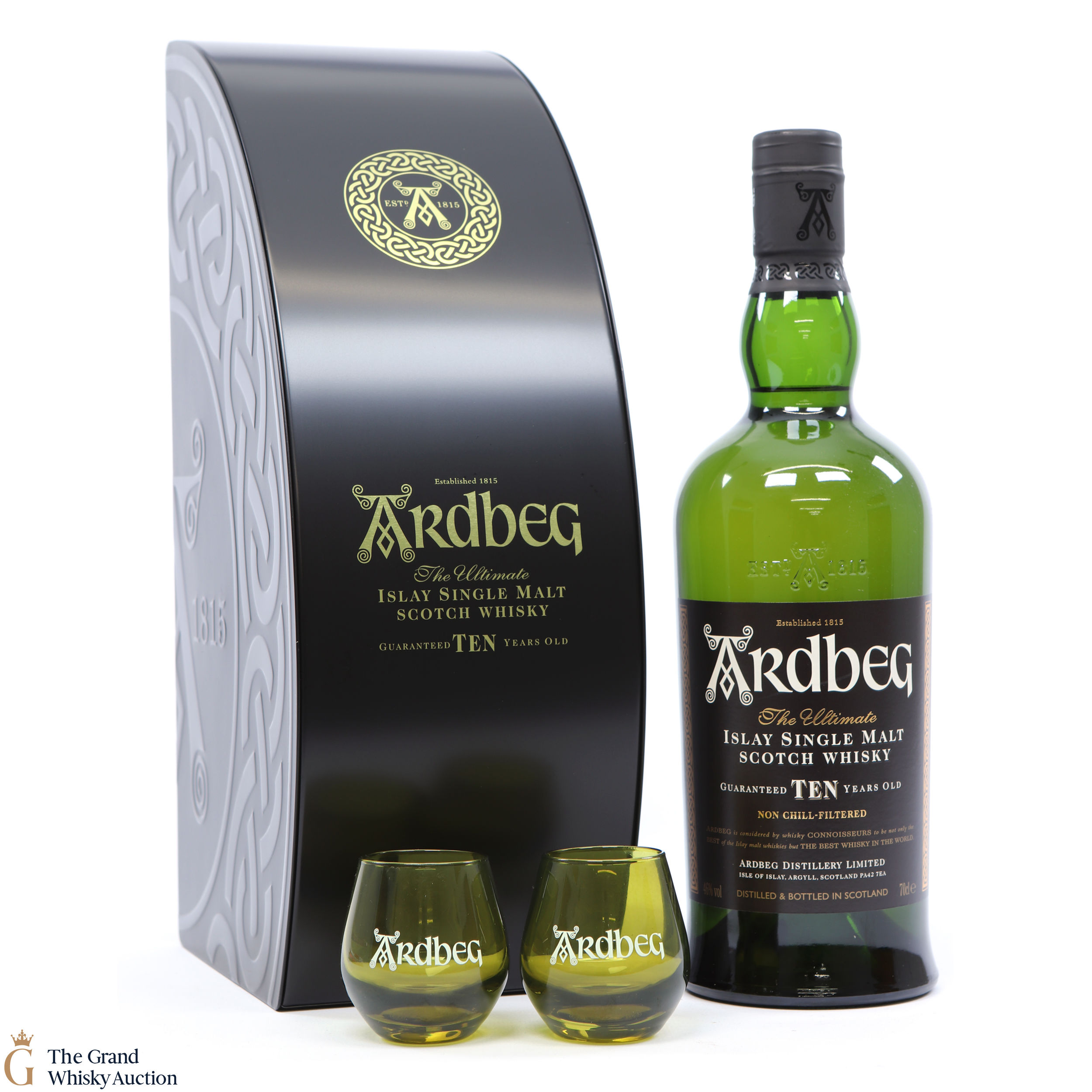 Ardbeg - 10 Year Old & 2 x Shortie Glasses (Gift Set) Auction | The ...