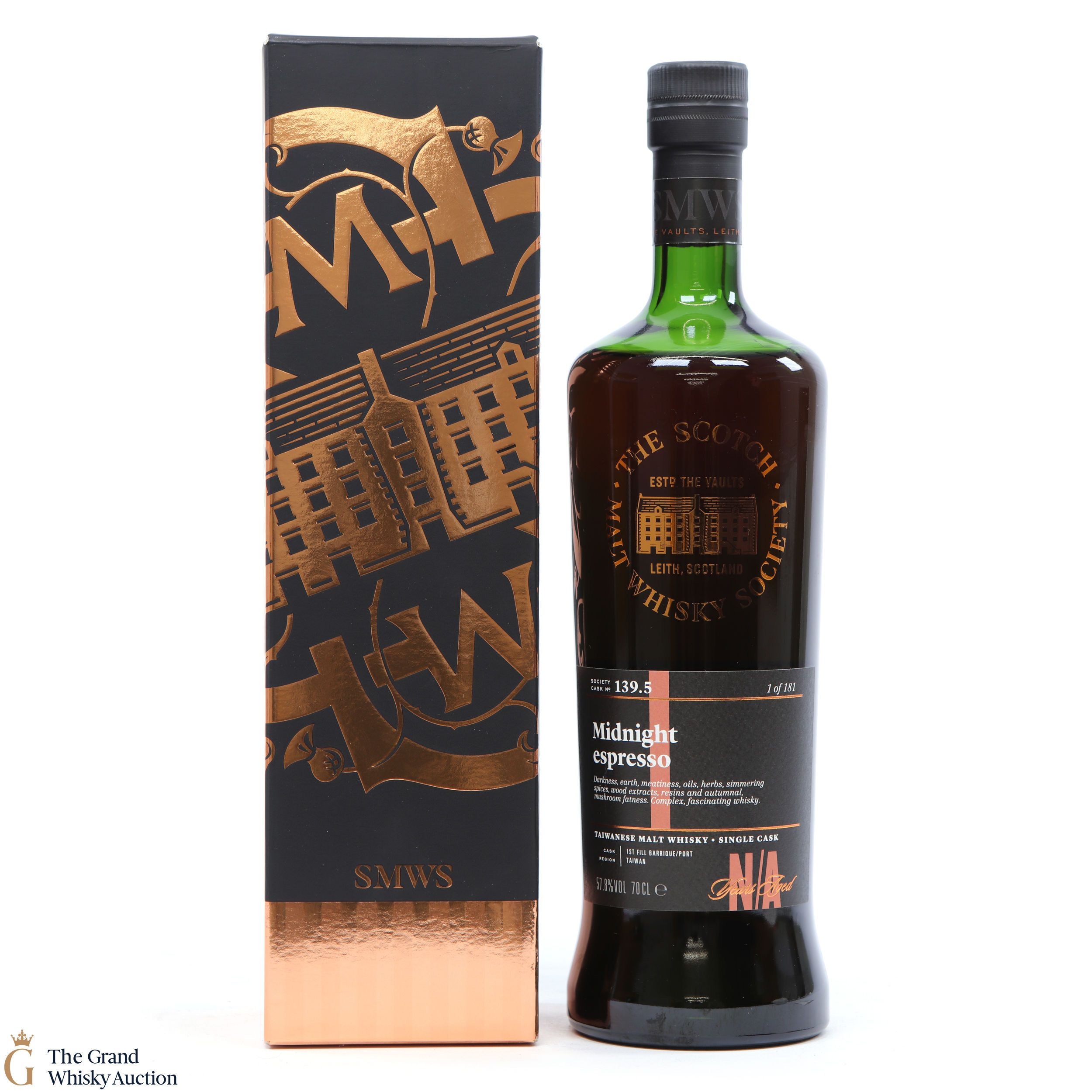 Kavalan - SMWS 1st Fill Barrique Port 139.5 Midnight Espresso Auction ...