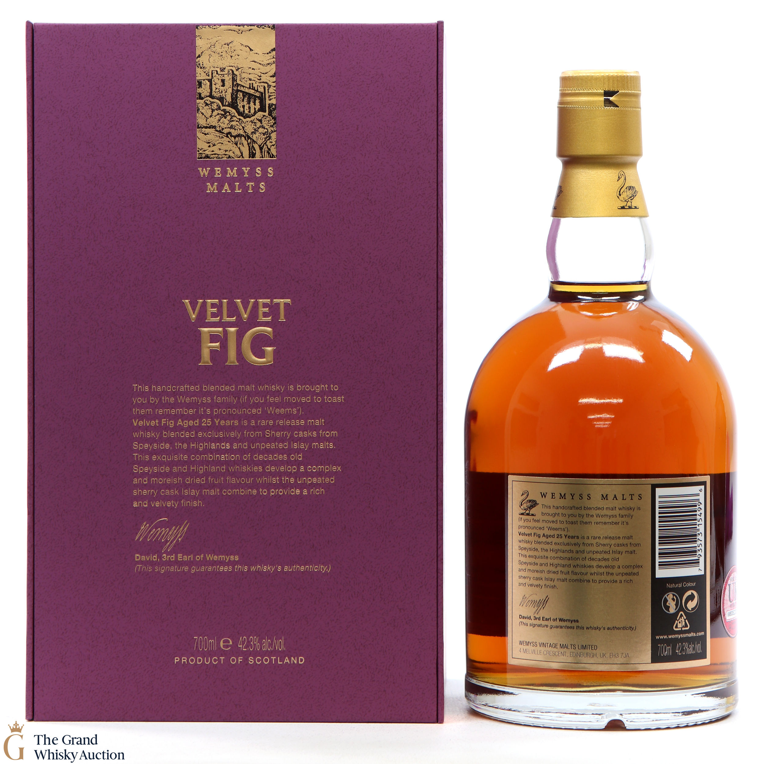 Velvet Fig - 25 Year Old Blended Whisky - Wemyss Malts Auction | The ...