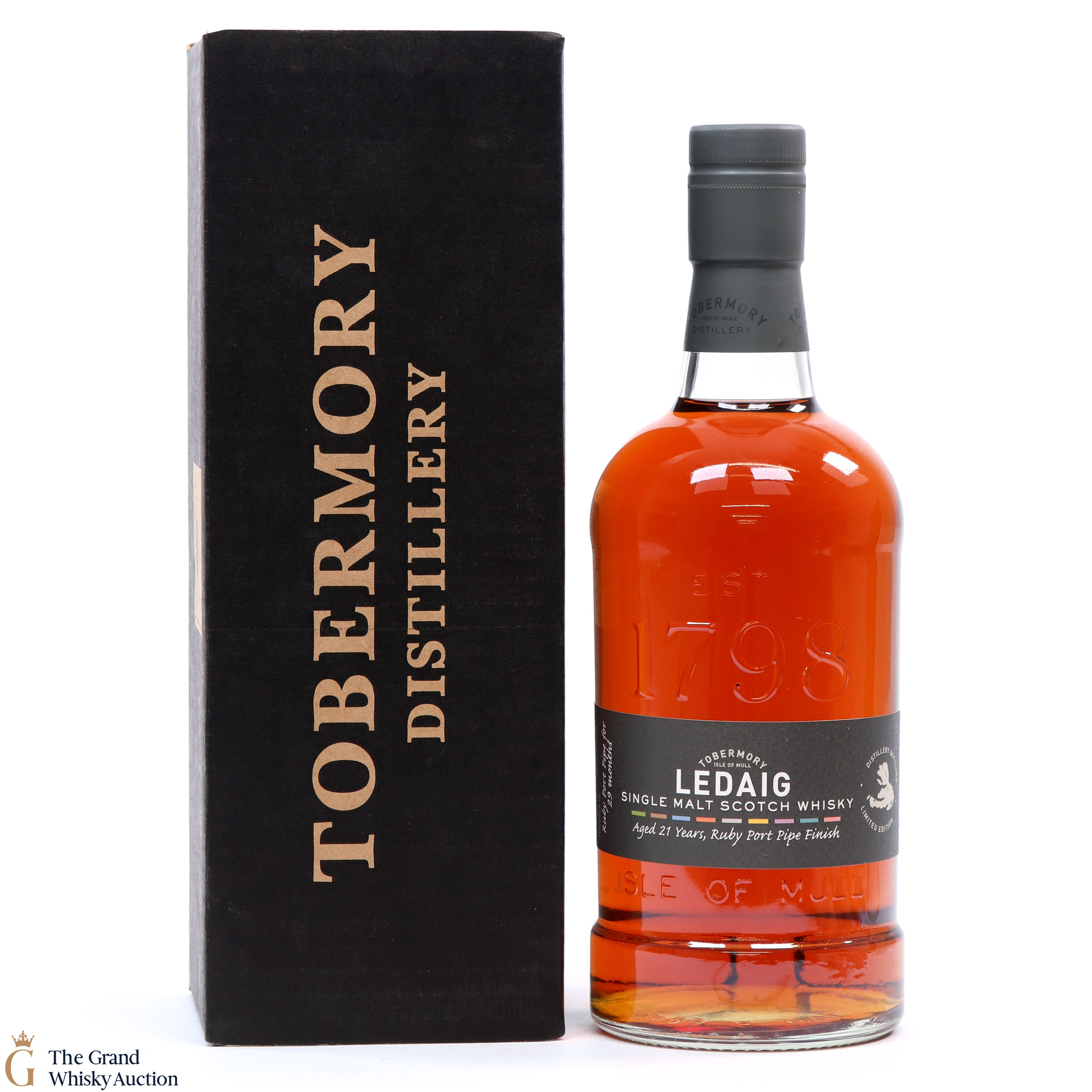 Ledaig - 21 Year Old - Ruby Port Pipe Finish Auction | The Grand Whisky ...
