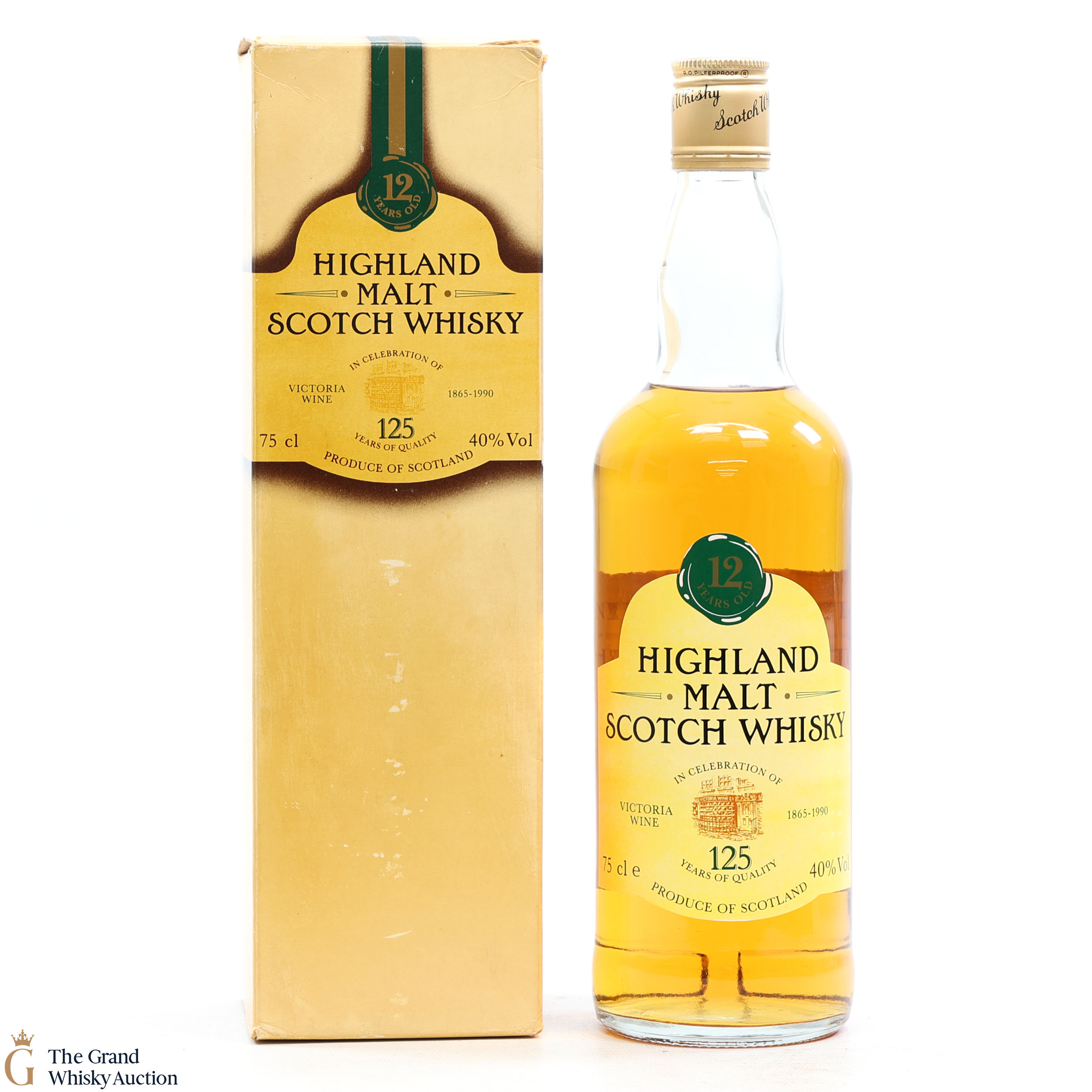 Highland Malt Scotch Whisky - 12 Year Old - Victoria Wine Auction | The ...