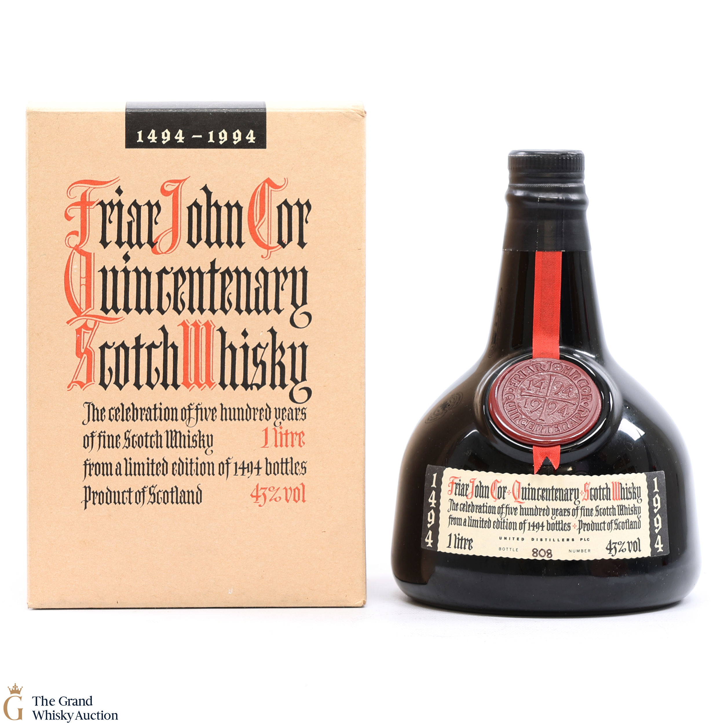 Friar John Cor Quincentenary 1494 - 1994 Anniversary 1L Auction | The ...