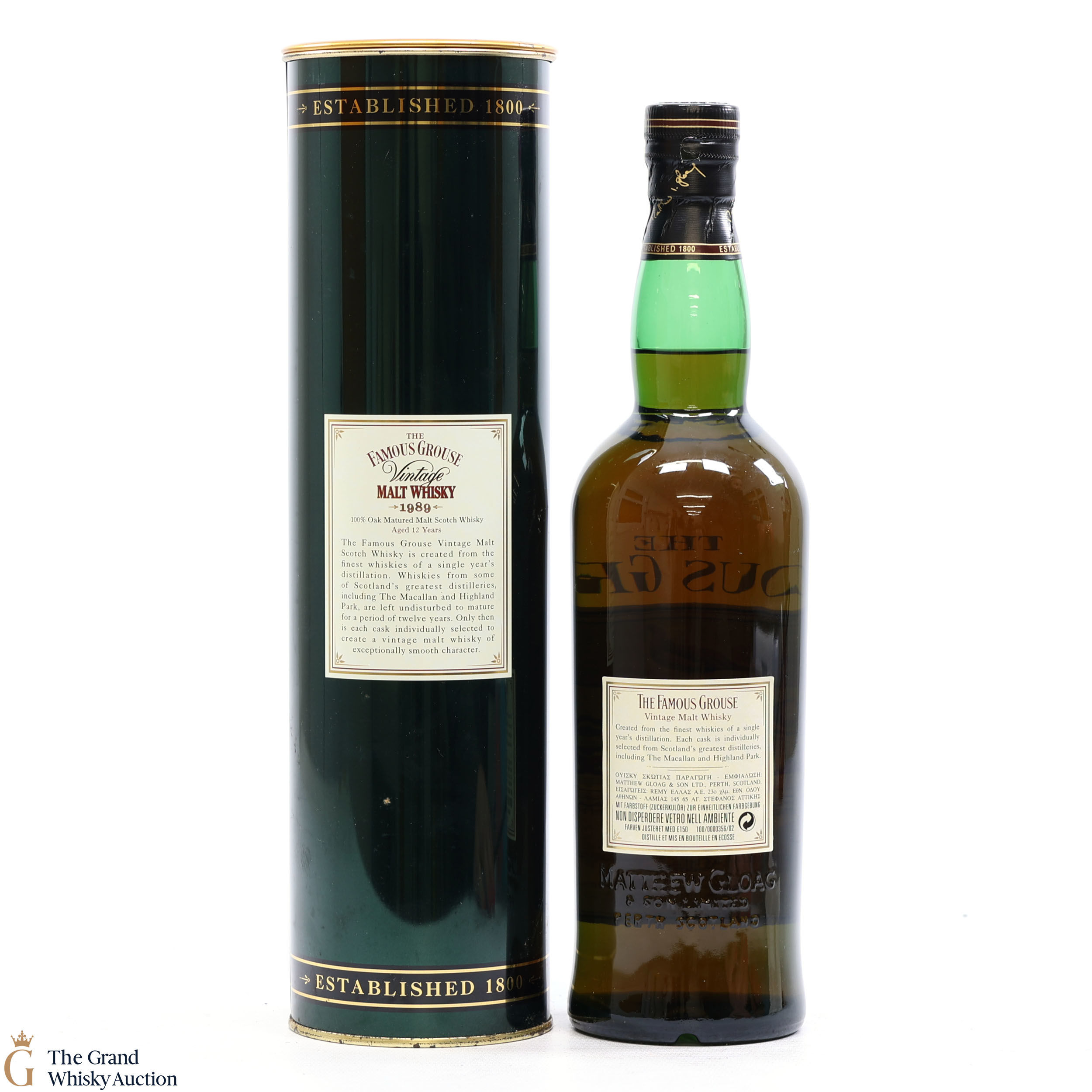 Famous Grouse - 12 Year Old 1989 Vintage Matthew Gloag Auction | The ...