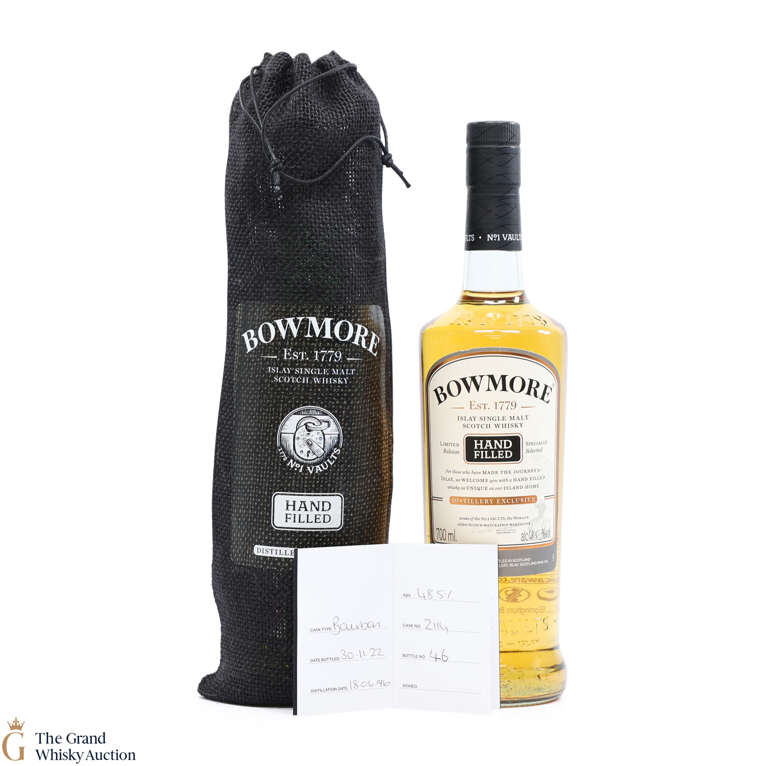 Bowmore - 26 Year Old 1996 - Bourbon #2114 Hand Fill 2022 Auction | The ...