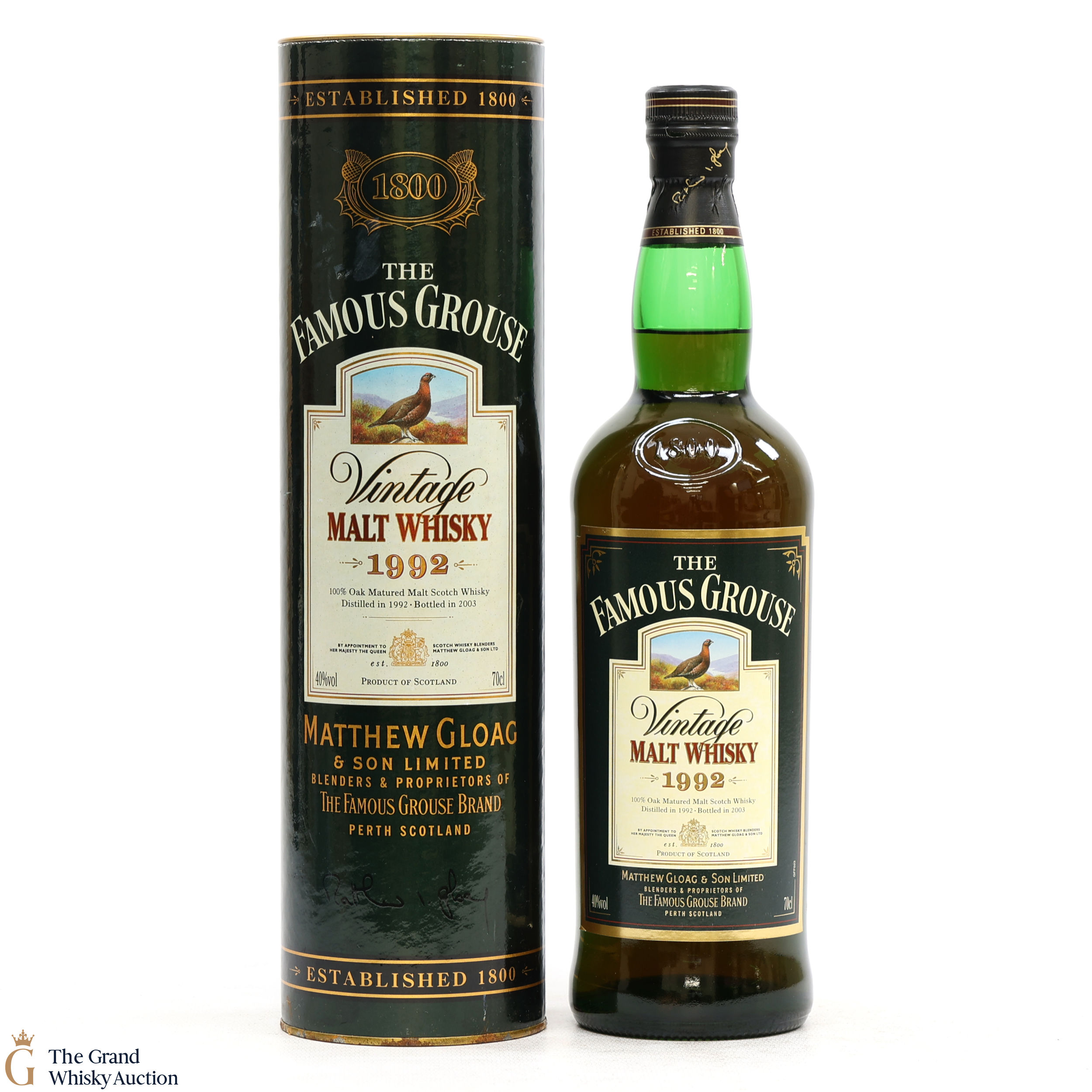 Famous Grouse - 1992 Vintage Matthew Gloag Auction | The Grand Whisky ...