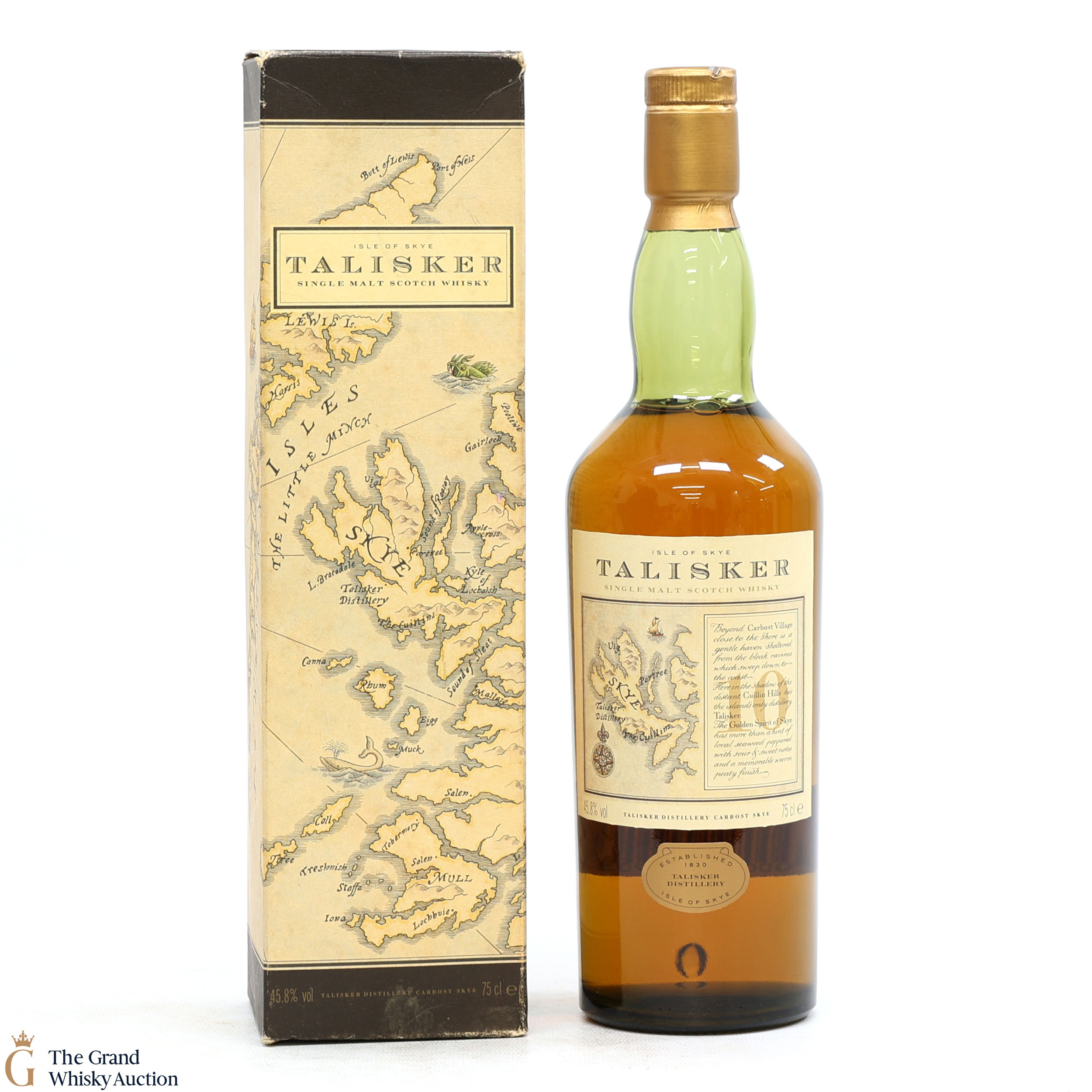 Talisker - 10 Year Old - Map Label (75cl) Auction | The Grand Whisky ...