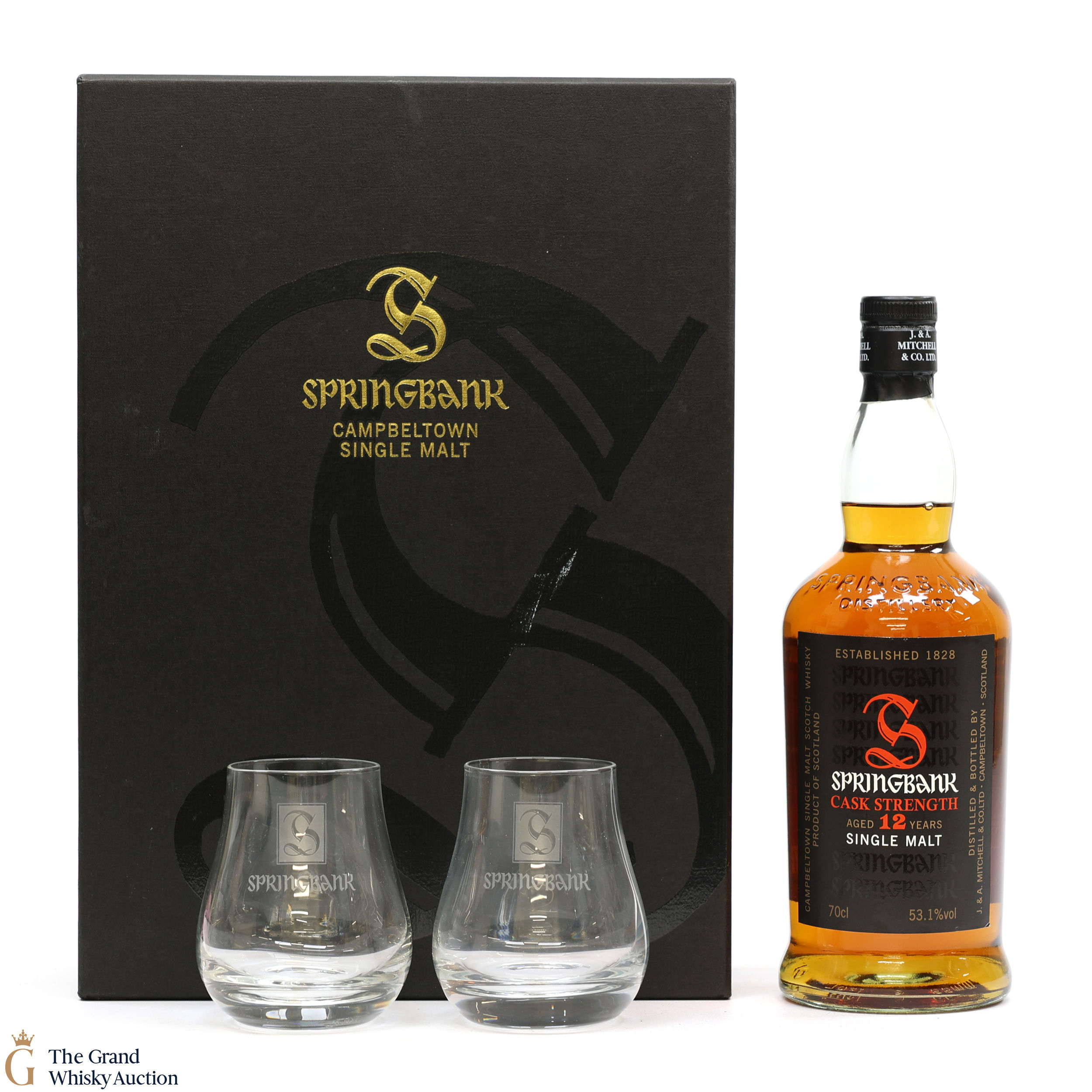 Springbank - 12 Year Old - Cask Strength 53.1% - Gift Set With 2 ...