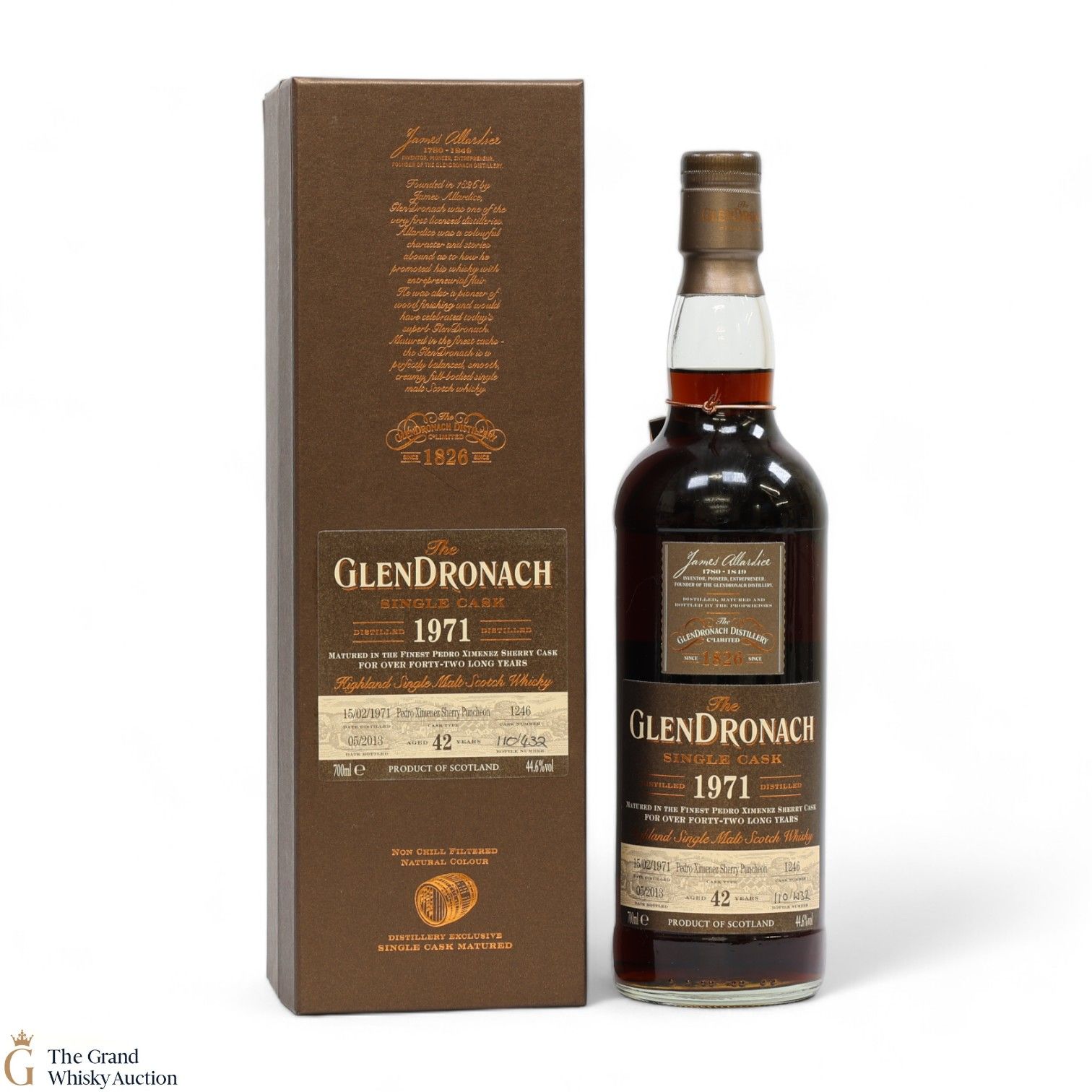 GlenDronach - 42 Year Old - 1971 Single Cask #1246 Auction | The Grand ...
