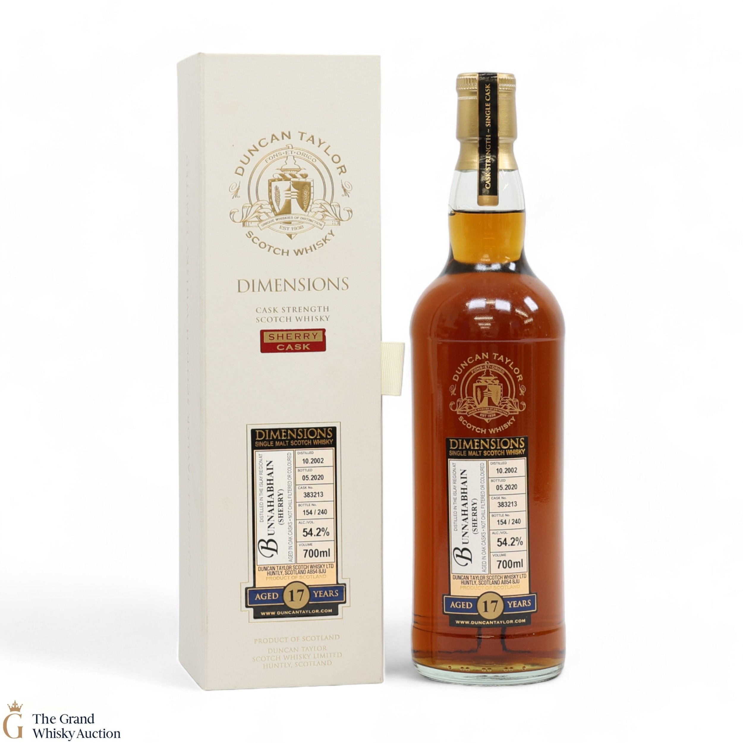 Bunnahabhain - 17 Year Old 2002 Sherry Cask - Duncan Taylor Dimensions ...