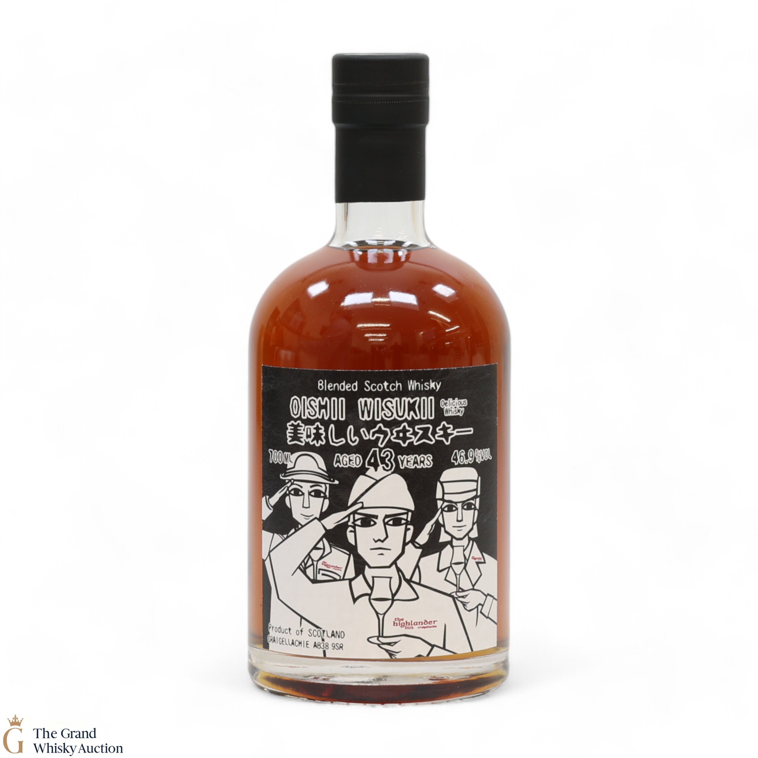 Oishii Wisukii - 43 Year Old Blended Whisky - Highlander Inn Auction ...